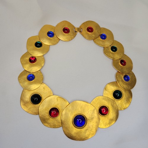 Vintage Unbranded Designer Les Bernard Statement Egyptian Style Disc ...