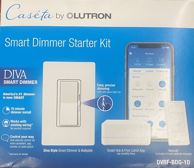 Caseta By Lutron Smart Dimmer Starter Kit Diva 784276813402 | eBay