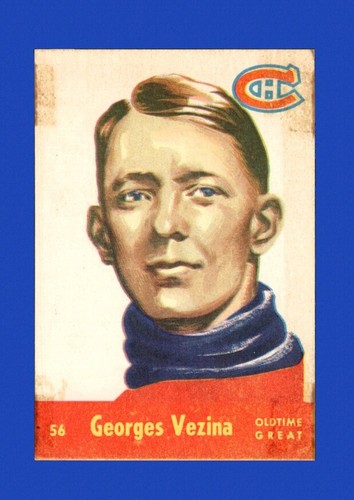 1955-56 Parkhurst Set-Break # 56 Georges Vezina LOW GRADE (filler ...