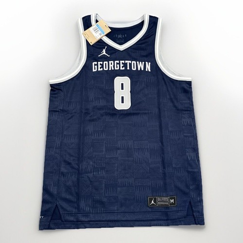 Jordan Brand Georgetown Hoyas Jersey Mens Medium Navy #8 Basketball ...