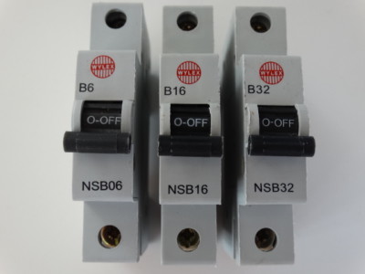 Wylex NSB06 NSB16 NSB32 MCB Circuit Breaker 6A 16A 32A 40A Type B ...