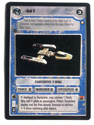 Star Wars CCG Gold 3 Special Edition LIGHT SIDE Decipher SWCCG NEAR ...