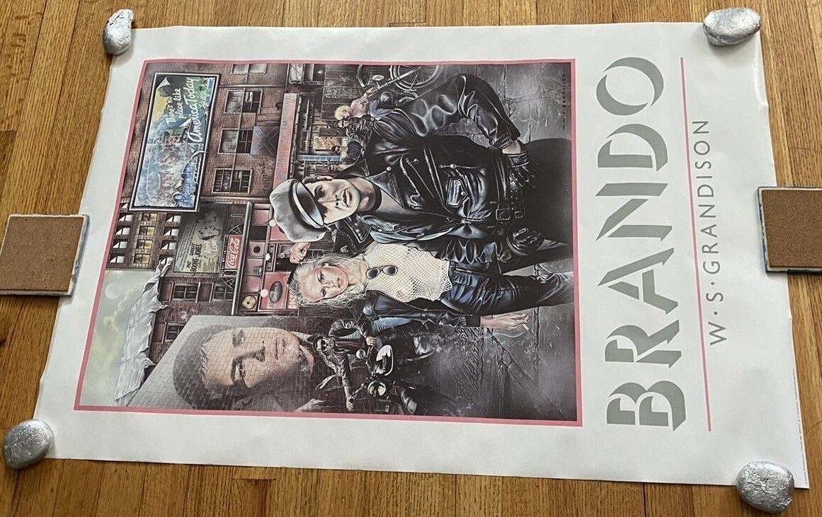 Vintage 1984 W.S. Grandison Brando Collage Poster 23.5" X 35" | eBay