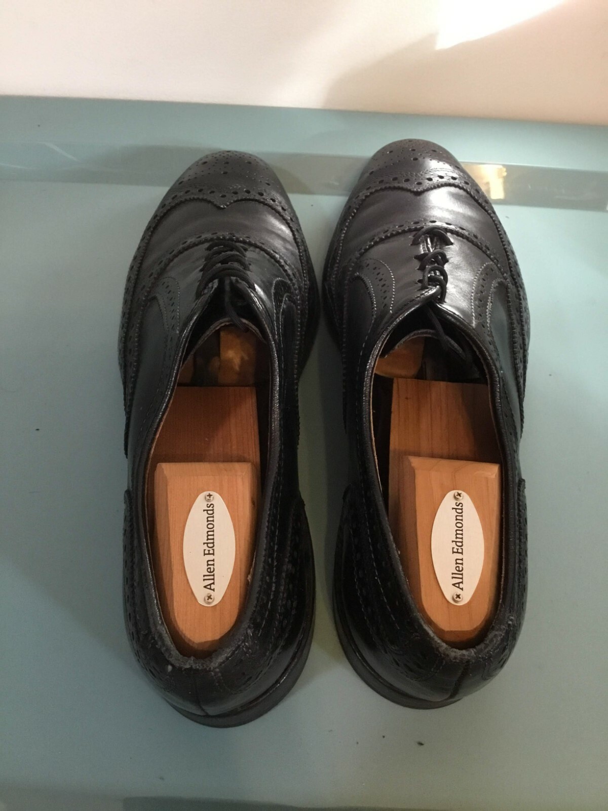 Allen Edmonds 6205 McAllister Wingtip Oxford Black Si… - Gem