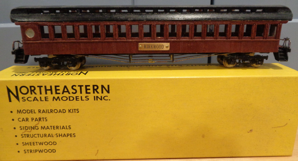 NORTHEASTERN SCALE MODELS HP-1 OPEN PLATFORM COACH WOOD PASSENGER CAR ...