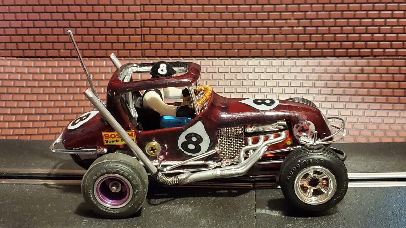 Monogram Dirt Track Midget Racer Slot Car 1/24 Scale Crazy 8 Sprint Cup ...
