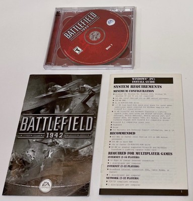 Battlefield 1942 PC 2002 EA Games 2 Disc with Manual, Case, Install ...