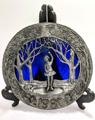 1980 'Christmas in New England' Michael Ricker #269 / 5000 Pewter Plate ...