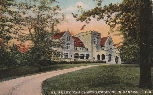 1912 Postcard Mr. Frank Van Camp's Residence in Indianapolis, Indiana ...