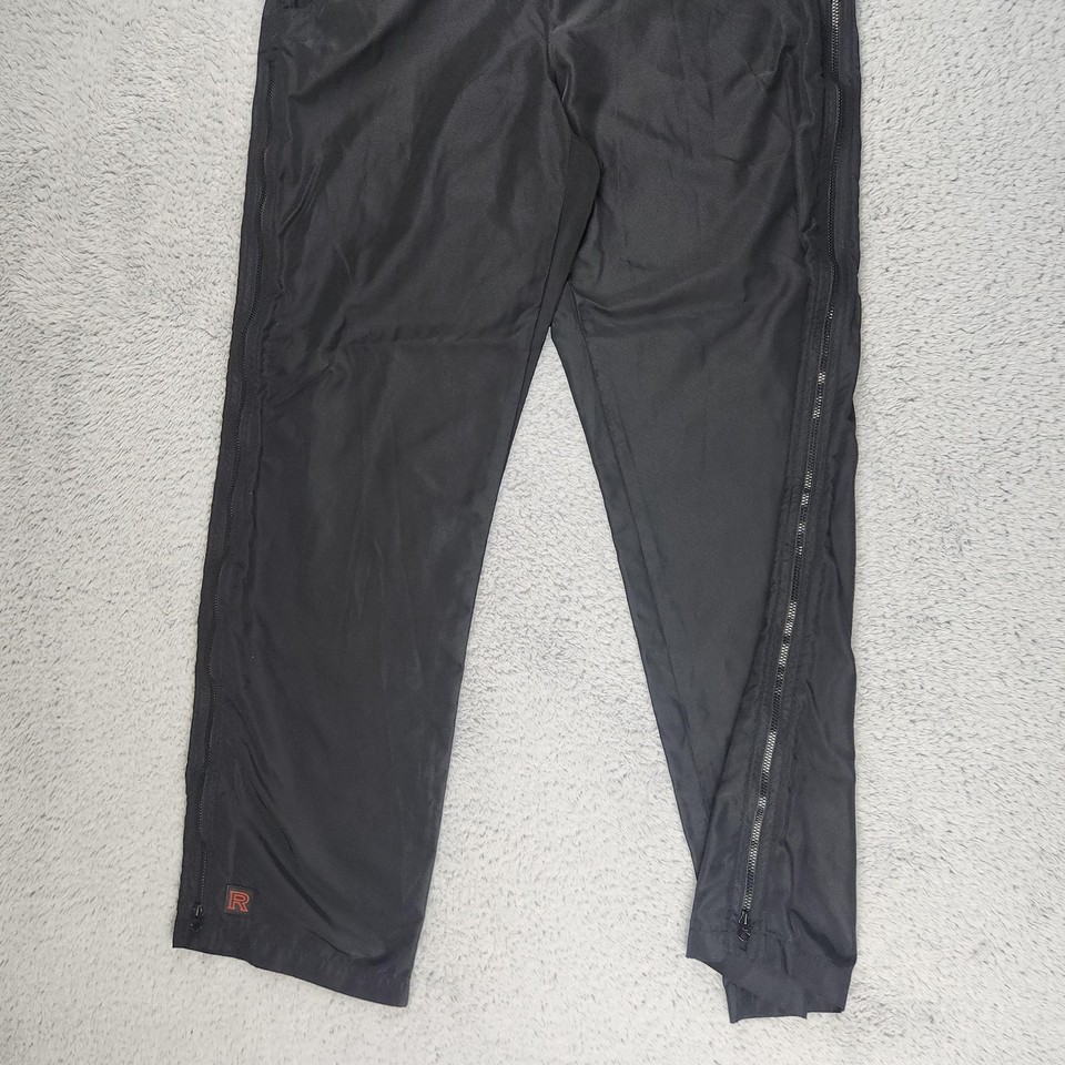 Ralph Lauren Pants Mens Medium Black Nylon Tearaway Snap Button Track ...
