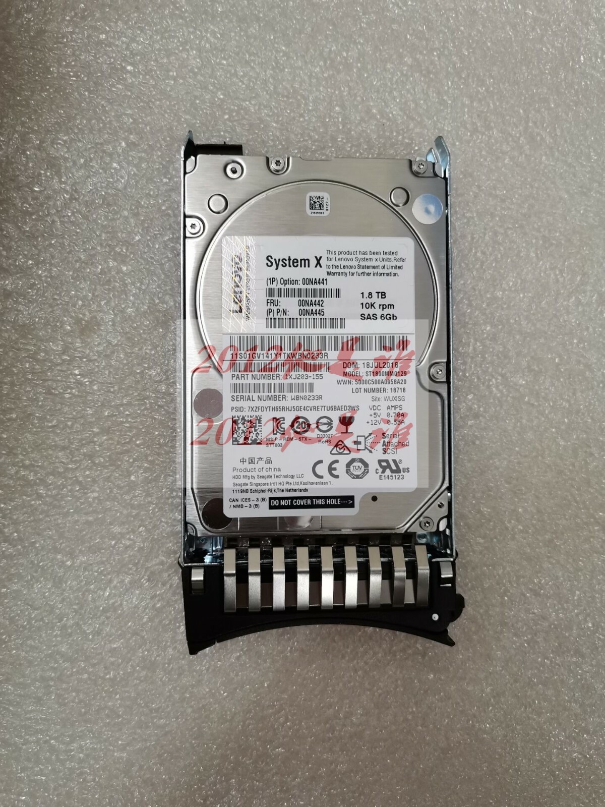 IBM 00NA441 00NA442 00NA445 1.8TB 10K 12Gb/s 2.5" SAS X3550 X3650 M4 ...