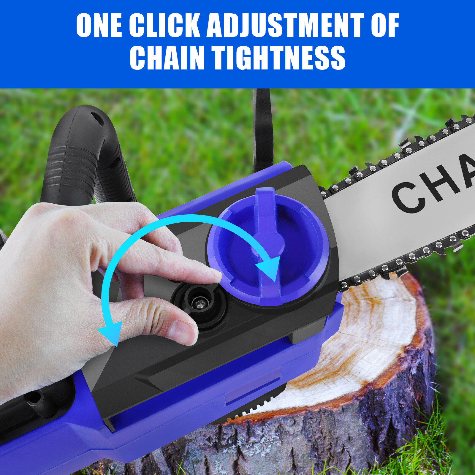 12/16in 4000W Cordless Chainsaw Electric One-Hand Saw Wood Cutter+ ...