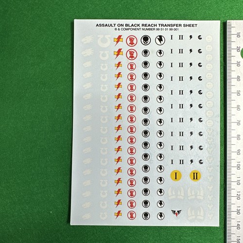 Warhammer 40k Assault On Black Reach Large Decals Transfer Sheet Games ...