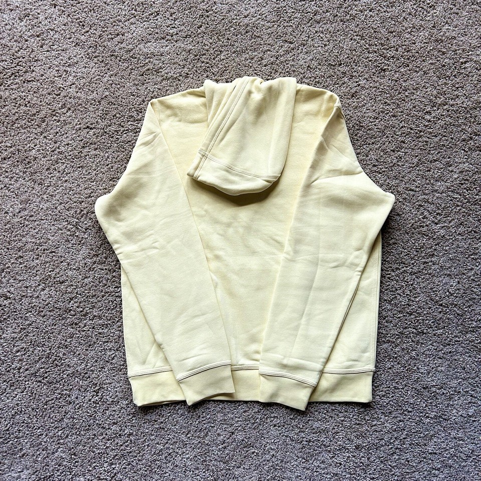 NEW Nike Sportswear Club Fleece Hoodie Swoosh Yellow 611457-744 Mens ...