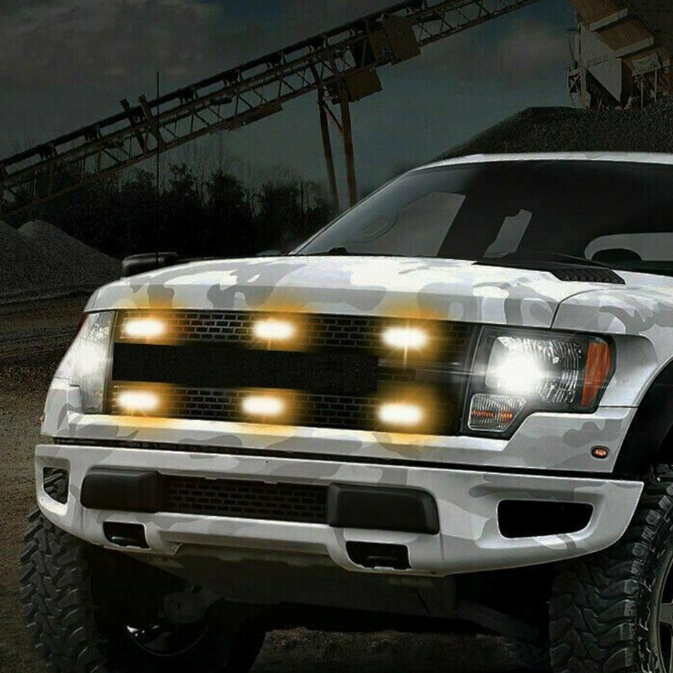 4X Flashing Amber Recovery Strobe 12 LED Light Lamp Bar Grill Breakdown ...