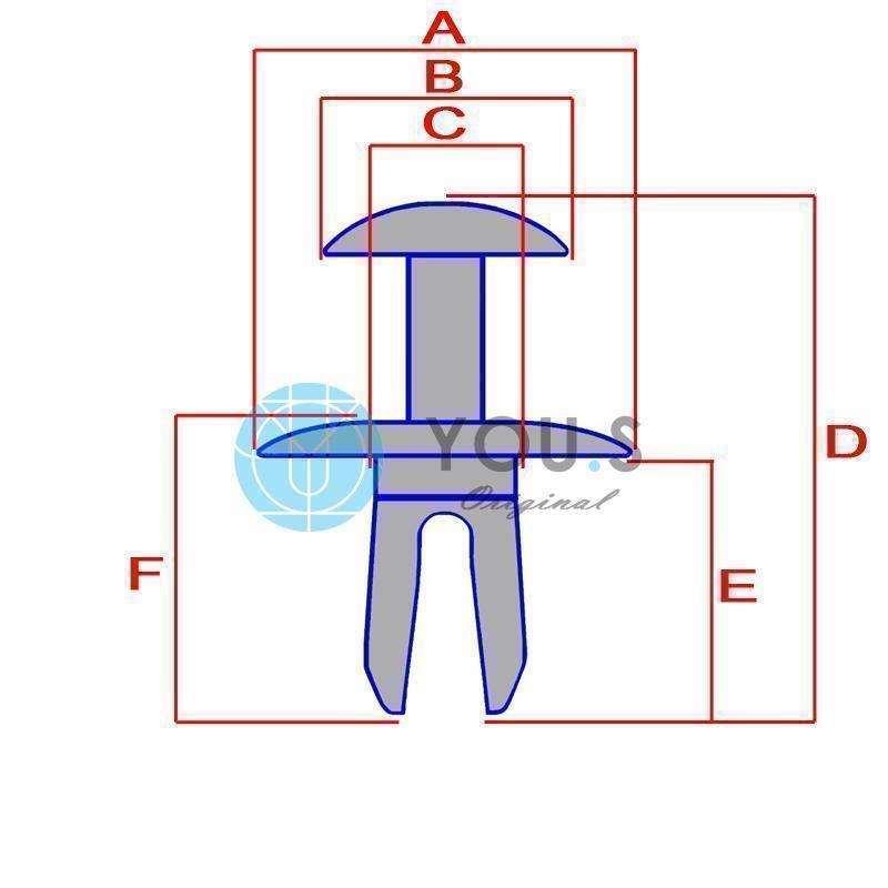 50 X You.S Rivet D'Expansion Clips de Montage pour BMW Z3 (E36) Z4 (E85 ...