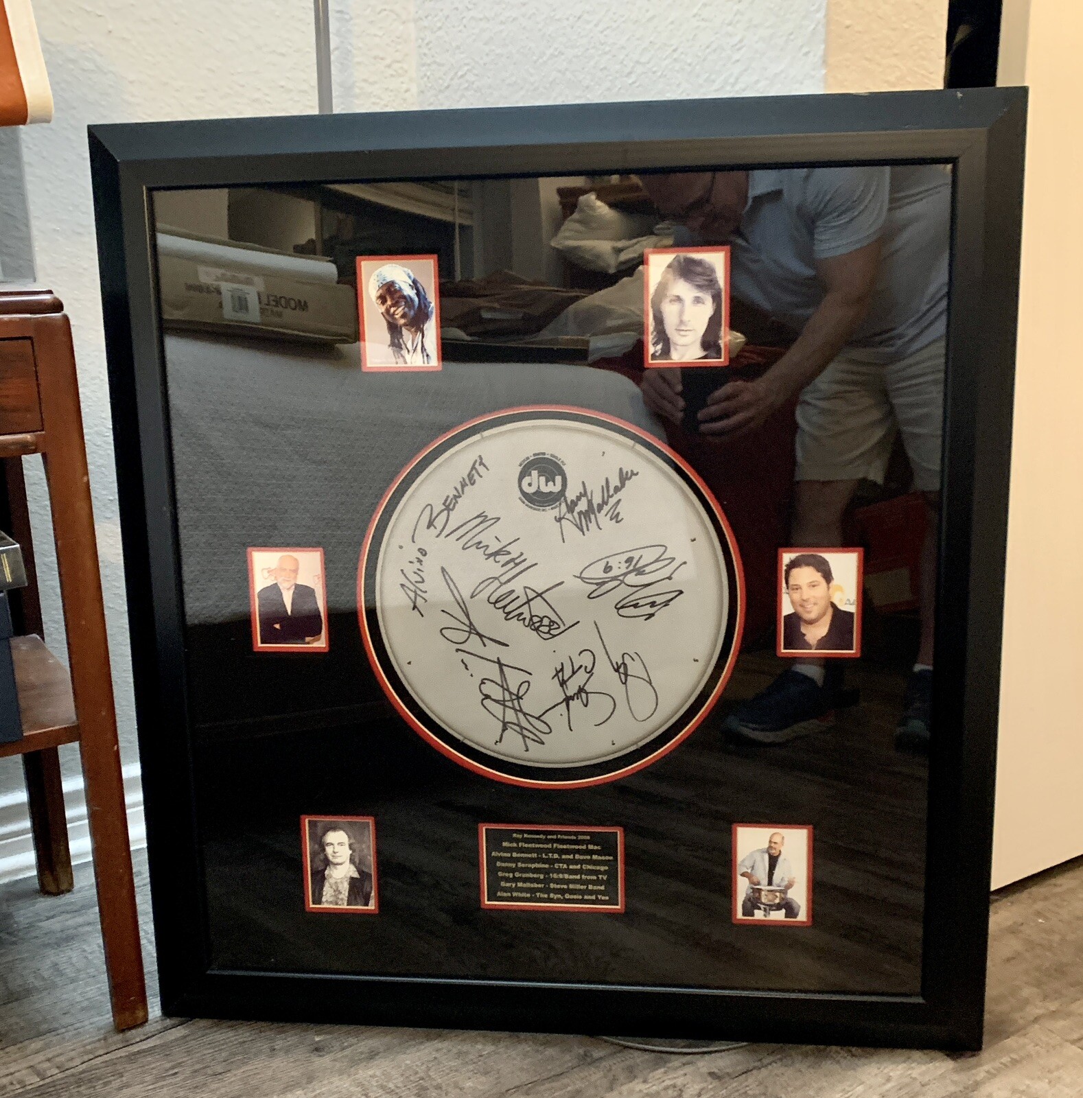 *1/1 JSA 6X SIGNED MULTIPLE DRUMMER DRUMHEAD AUTOGRAPH 2006 CUSTOM ...