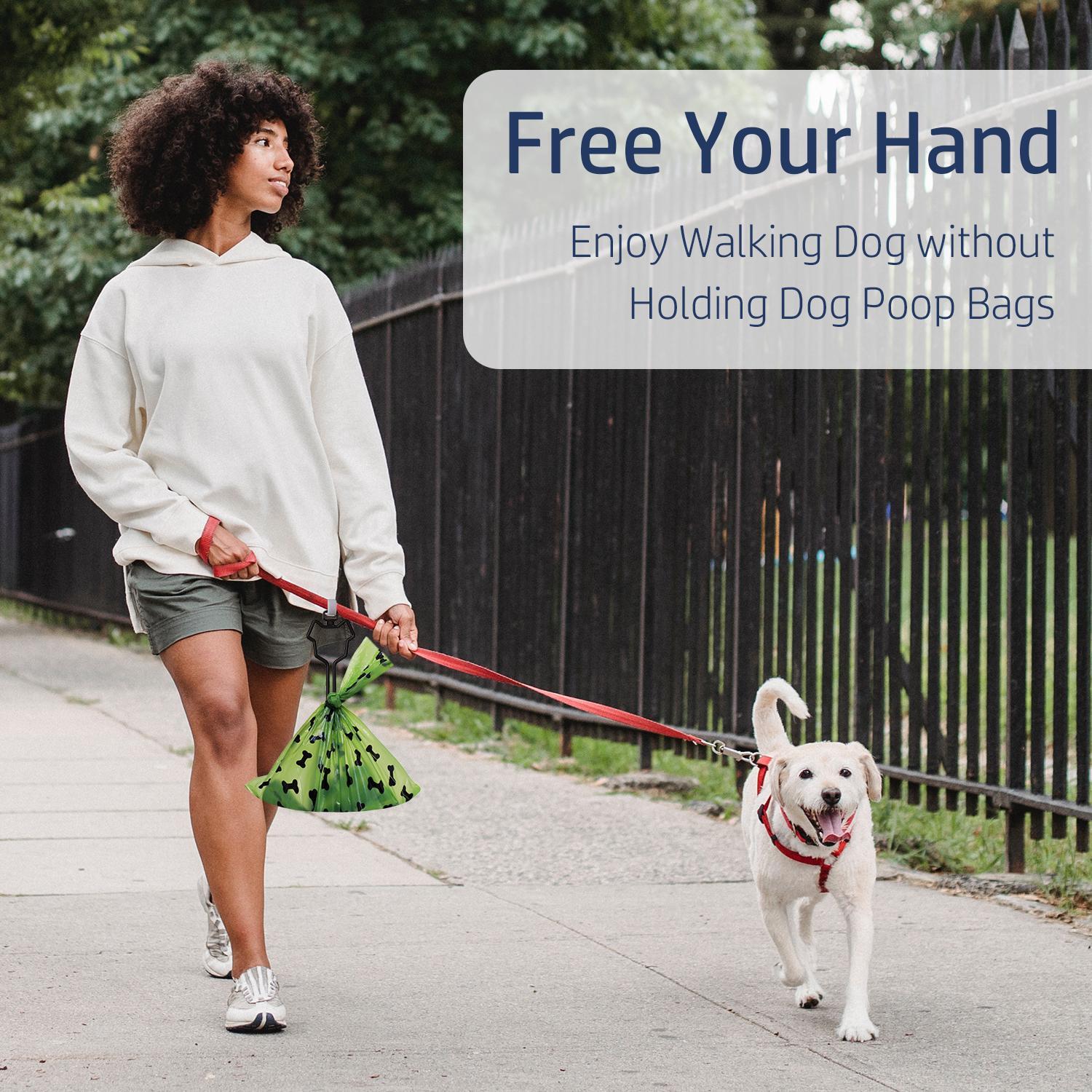 Waste Bag Carrier Large Bearing Capacity Leash Attachment Dog Poo Bag ...