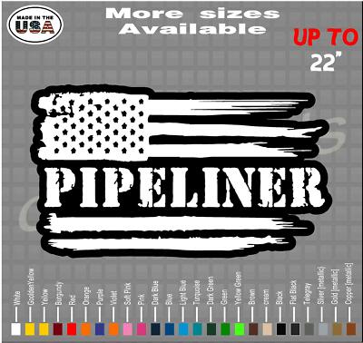 Pipeliner American Flag Vinyl Decal Sticker | Pipeliner Decals ...