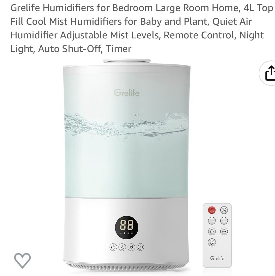 Grelife 4L Top Fill Cool Mist Humidifier - NEW IN BOX | eBay