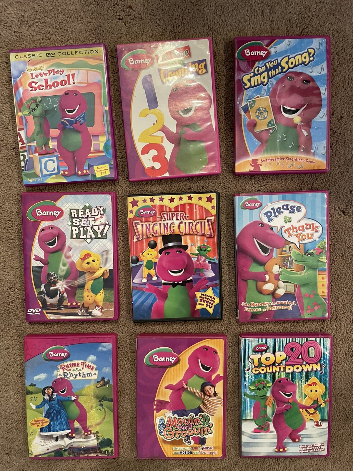 Barney 9 DVD Lot - Rhyme Time Rhythm, Dino | Grelly USA