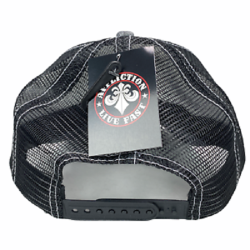 🤘 Affliction Trucker Snapback Hat - Gray/Black Mesh (NEW) 🎁 | eBay