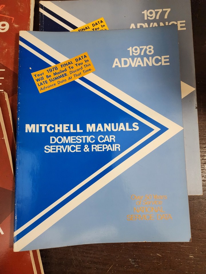 1969,70,74,75,77,78 Advance Mitchell Manuals National Service Repair Data | eBay