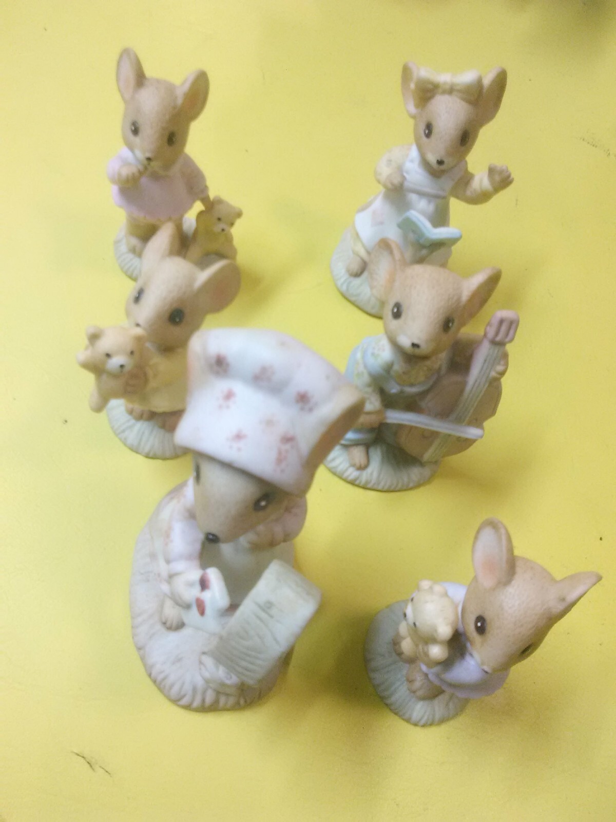 5 Vintage 1980s Enesco COUNTRY CALICO MICE Figurines | eBay