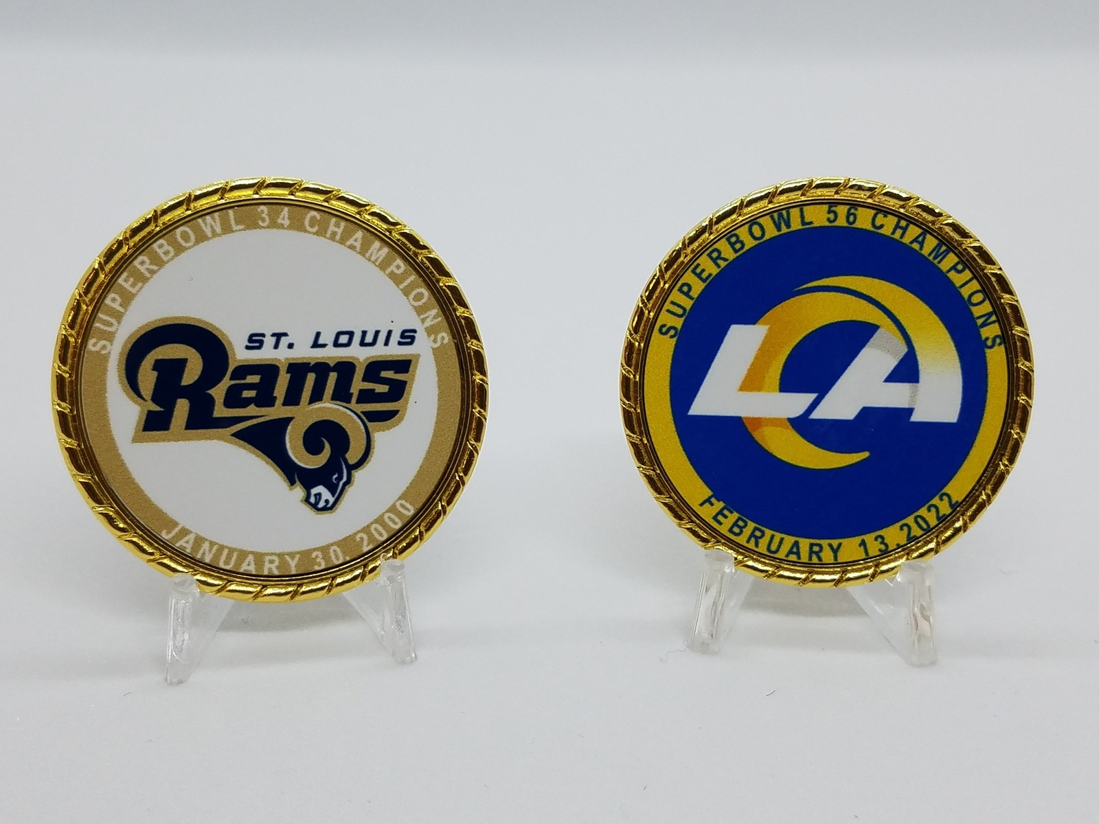 Tribute Coins Los Angeles Rams Super Bowl Champion 2 Coin Set | eBay