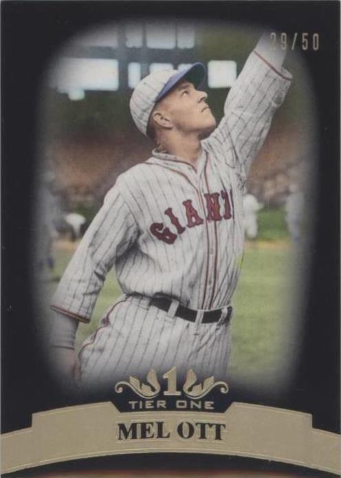 2011 Topps Tier One - Mel Ott #40 Black Tier Three /50 for sale online ...