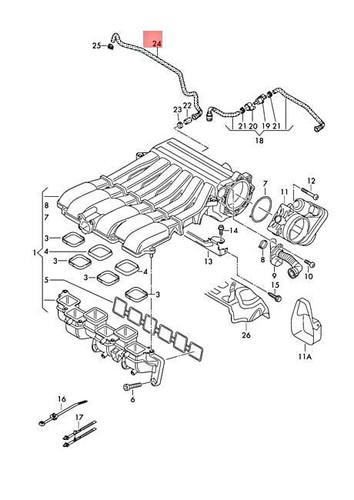 Genuine VW CC Passat Coupe 357 358 Vacuum Hose 3C0133778D | eBay