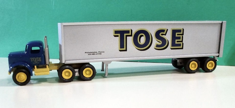 Winross 1/64 Custom TOSE From Phillidelphia Pa 9000 Cab Tractor Trailer ...