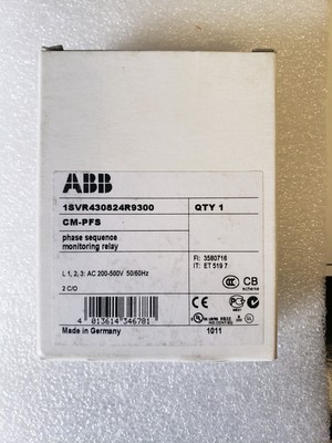 GENUINE ABB PHASE SEQUENCE MONITORING RELAY # CM-PFS ...