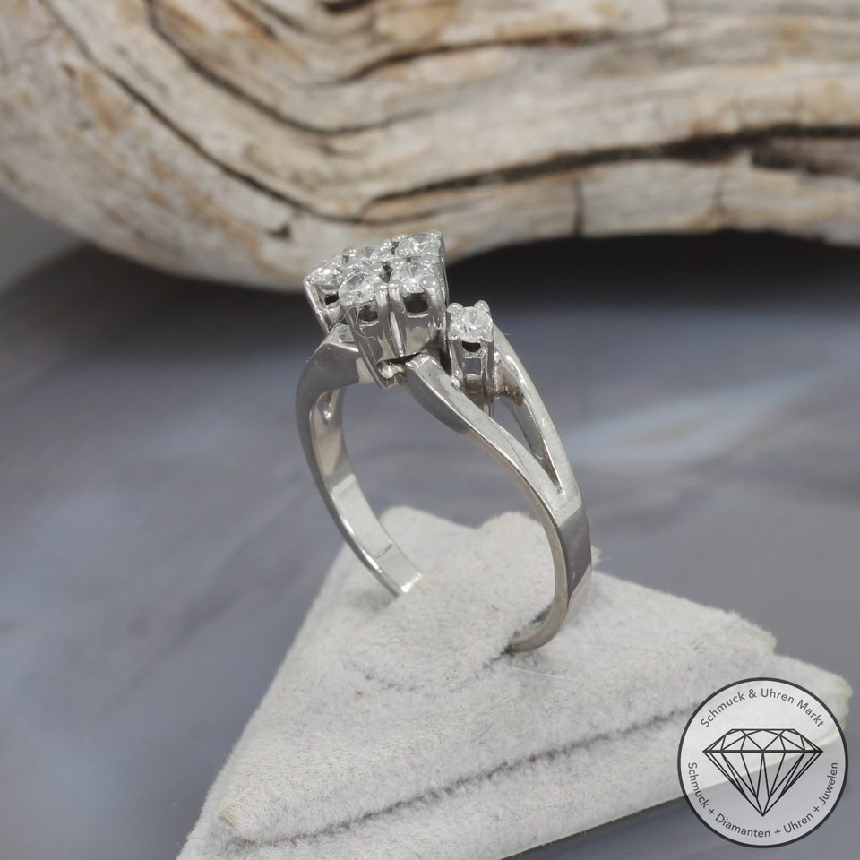 Wert 950 € Brillant Ring 585 14 Karat Weiß Gold xxyy | eBay.de