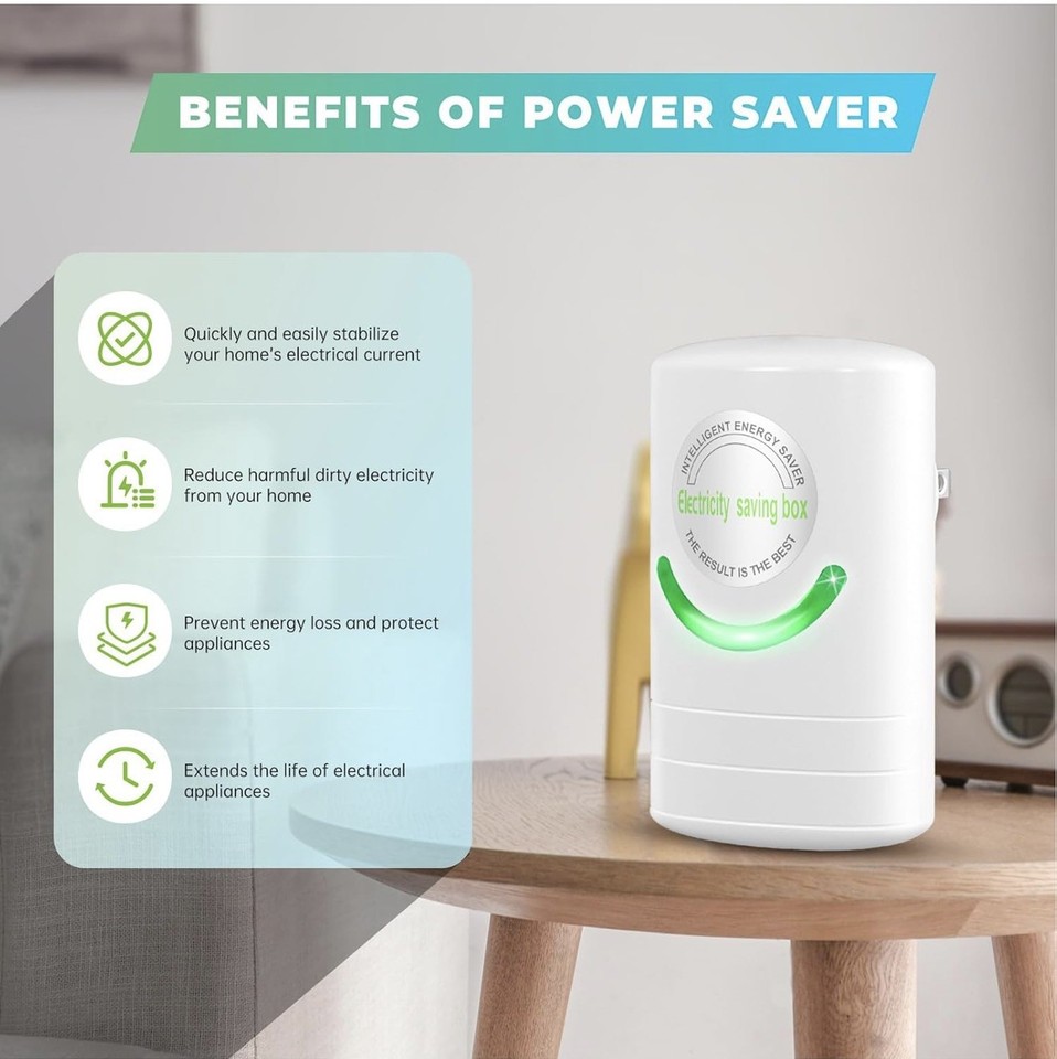 6 Pack Stop Watt Energy Saving Device-Power Saver, White ABS Material 2 ...