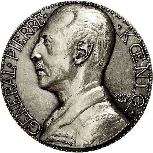 Frankreich, Medal, Général Pierre Koenig, Jaeger, UNZ+, Silvered bronze ...