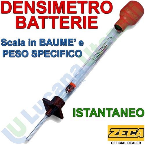 Densimetro in Vetro ZECA per il Controllo Densità degli Elettroliti ...