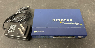 Netgear DS104 10/100mbps Dual Speed 4-Port Hub w/uplink | eBay