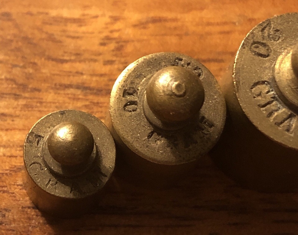 Antique Brass Scale Weights W.H. Welch Chicago, Made in France | eBay