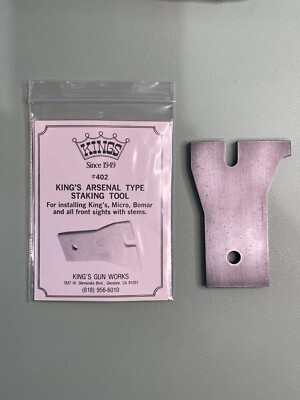 Kings Gun Works 402 Arsenal Type Staking Tool 1911 Colt Front Sight ...