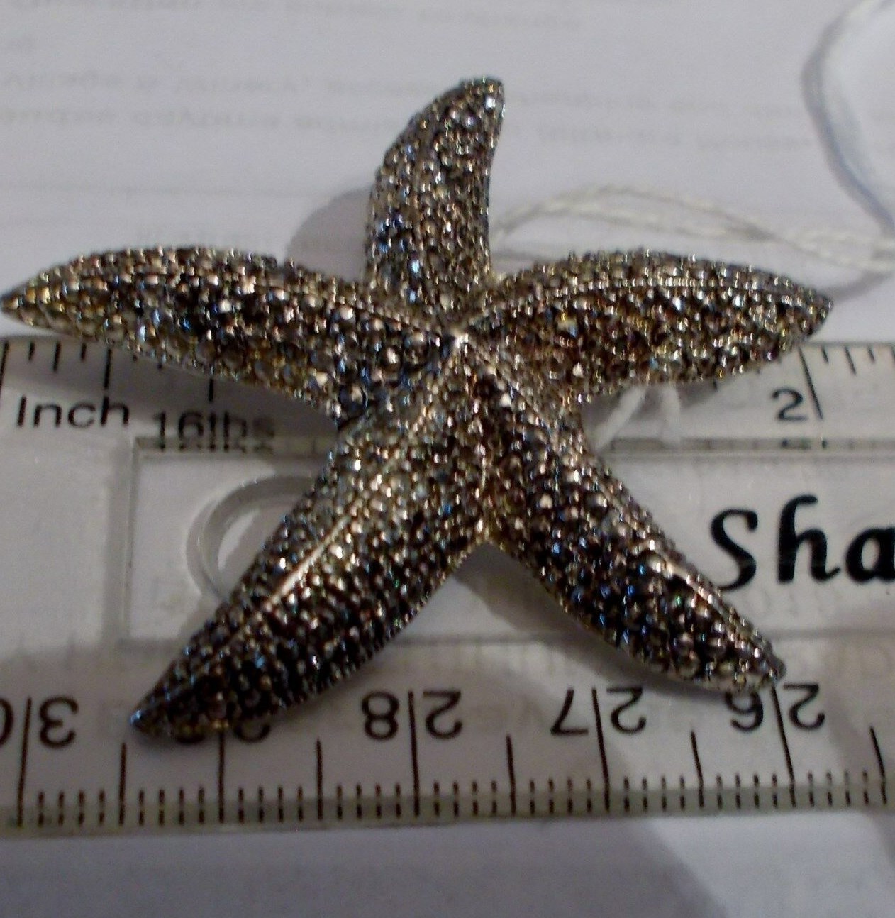 2" sparkle bead Star Fish Pin Pendant Sea Ocean Animal Best marked ...