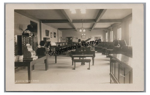 RPPC Music Store VICTOR PHONOGRAPHS VICTROLAS Jamestown NY Real Photo ...
