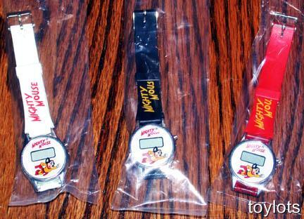3 MIGHTY MOUSE LCD Quartz 5 FUNCTION WATCH watches MINT Vintage Store ...