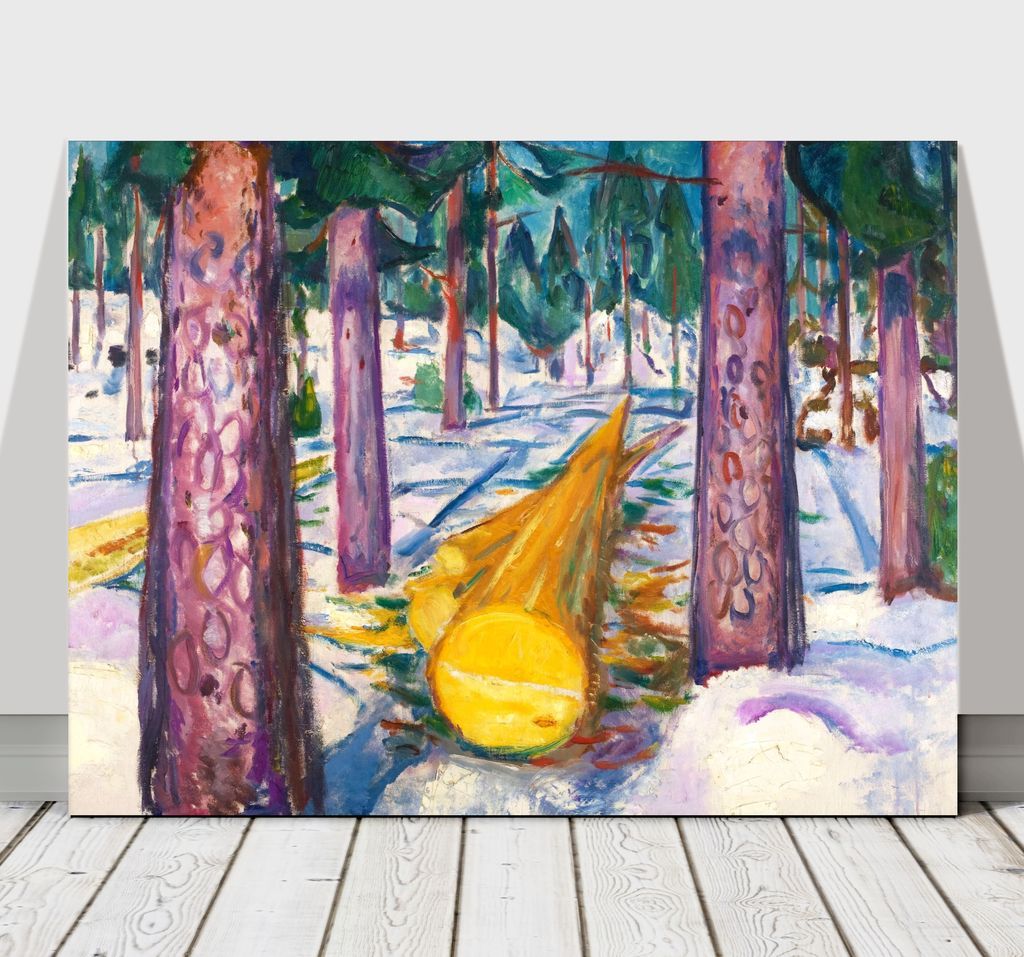 EDVARD MUNCH - The Yellow Log - CANVAS ART PRINT POSTER - 24x16" | eBay