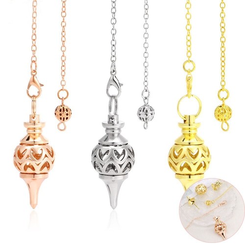 Cone Shape Dowsing Pendulum Healing Pendant Spiritual Metal Pendulum ...