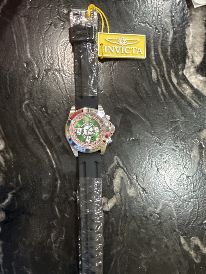 Invicta Men’s 39.5 MM Speedway Casino Black Band And Silver Tone 50492 ...