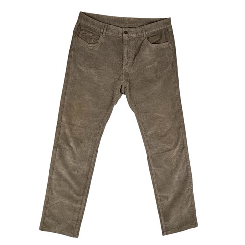 Faherty Corduroy Pants Mens 34X30 Brown Gray Slim Tapered 5-Pocket ...