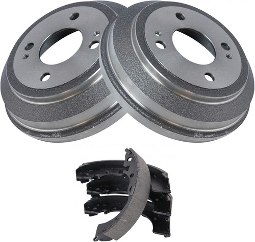 TRQ Rear Brake Shoes Set & 2 Drums Kit Left Right for Honda Civic CRX ...