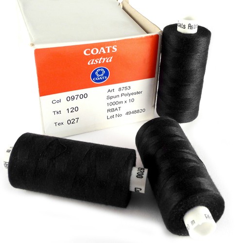 HIGH QUALITY 120s SEWING THREAD SPUN POLYESTER, 1000 YRDS, COATS ASTRA ...