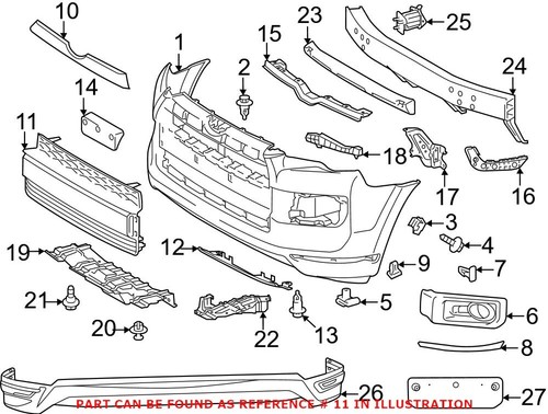 Genuine OEM Front Grille For Toyota 4Runner 5270135030 | eBay